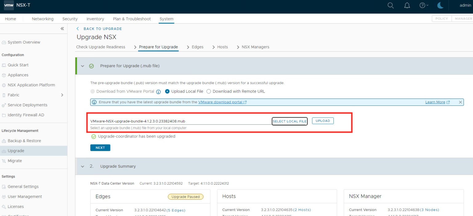 NSX Edge Transport Node upgrade gone wrong - vCloud Vision